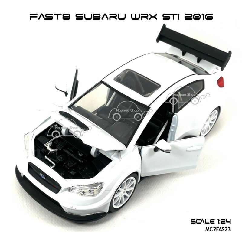 โมเดลรถ FAST8 MR.LITTLE NOBODY'S SUBARU WRX STI สีขาว (1:24)