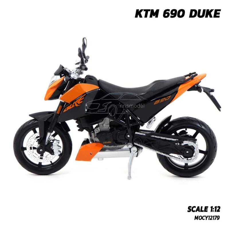 โมเดลมอเตอร์ไซด์ KTM 690 DUKE สีส้มดำ (Scale 1:12)